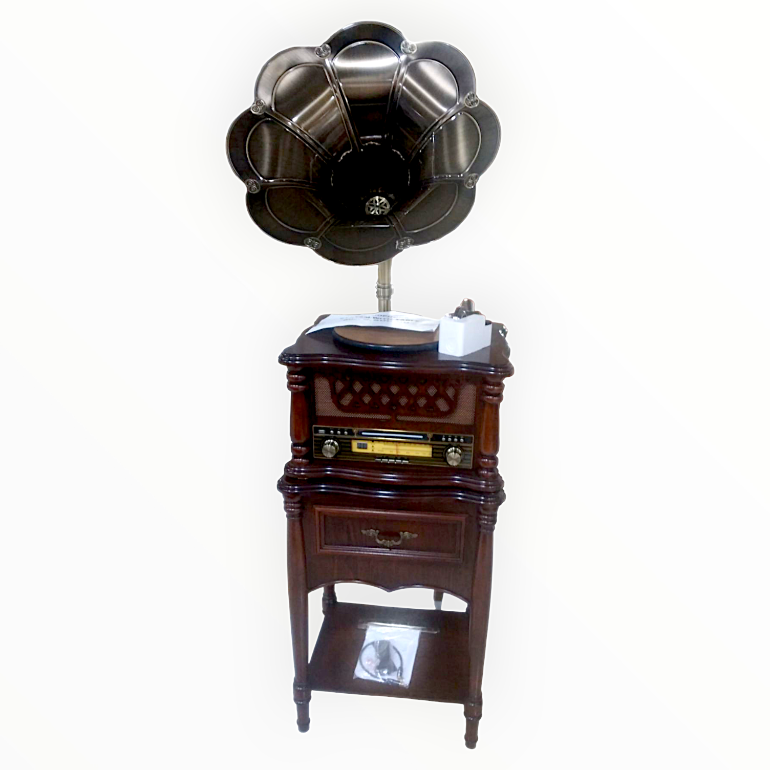 Gramophone System with Table | Kingdom Books and Stationery Ltd