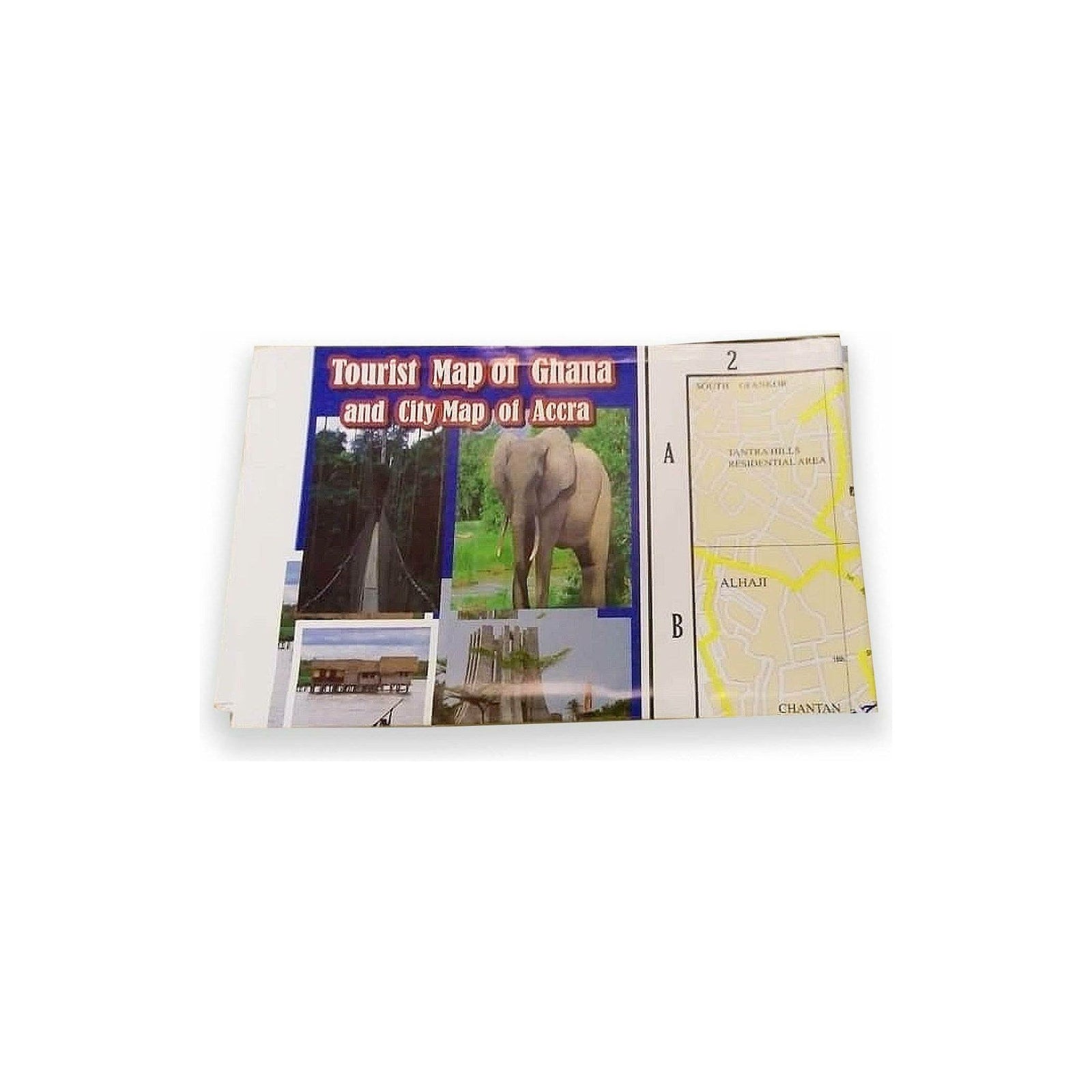 Tourist Map Of Ghana And City Map Of Accra (Map Only) | Kingdom Books ...
